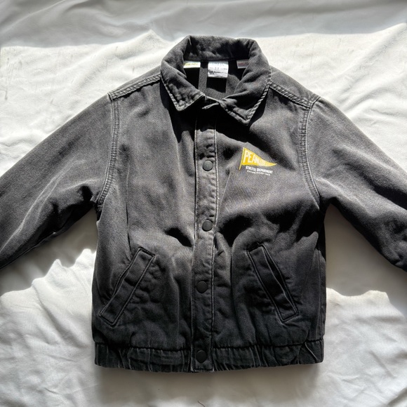 Zara | Jackets & Coats | Snoopy Peanuts Denim Jacket Zara Kids 34t ...